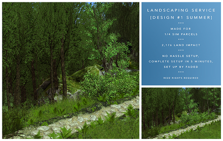 Second Life Marketplace - [F] Landscape 1 - Oaklands - SUMMER (1/4 Sim)